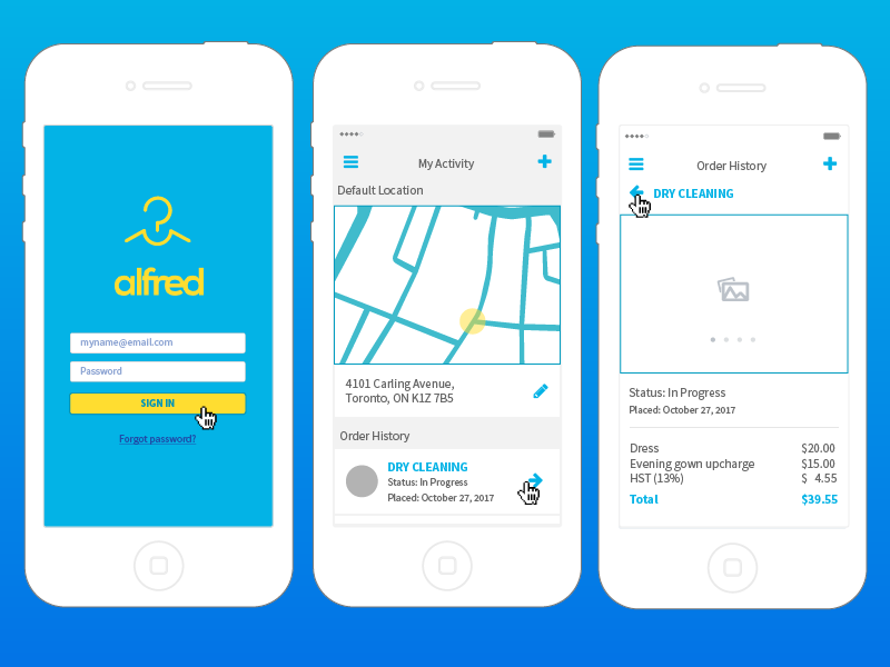 Alfred Toronto app improvement by Trixie Pama on Dribbble