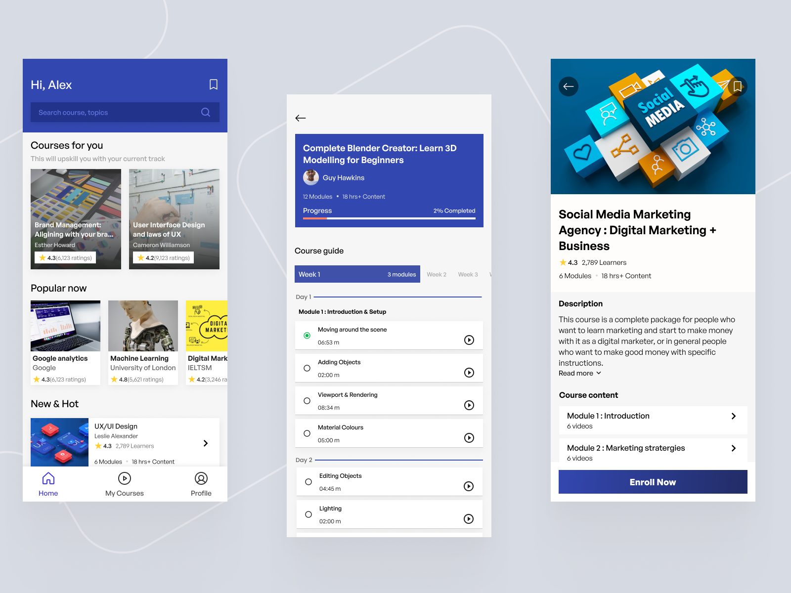 Edutech App UI/UX Design by Samyak Sonawane on Dribbble