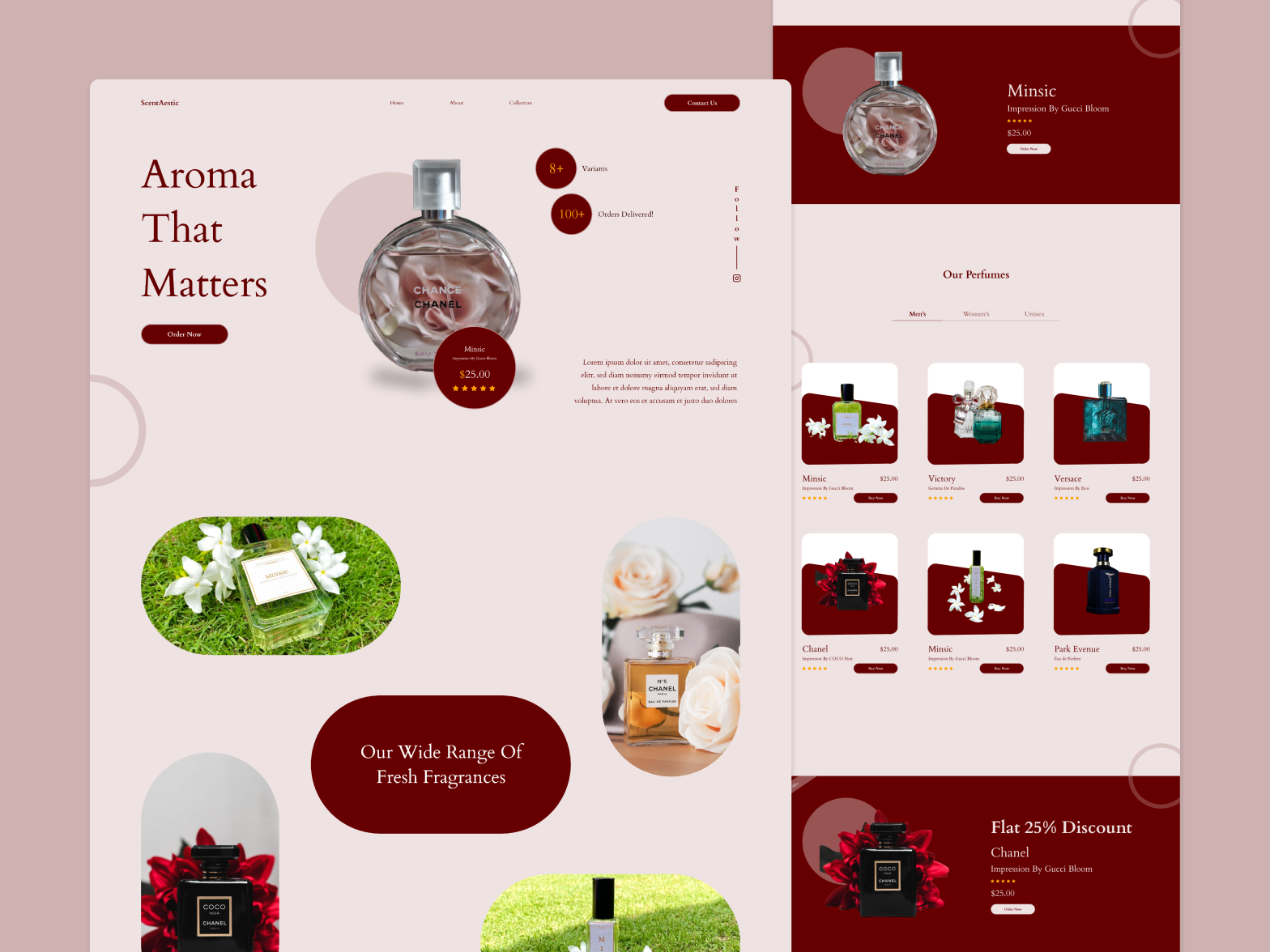 Perfume Website by Faiz Shahnawaz on Dribbble