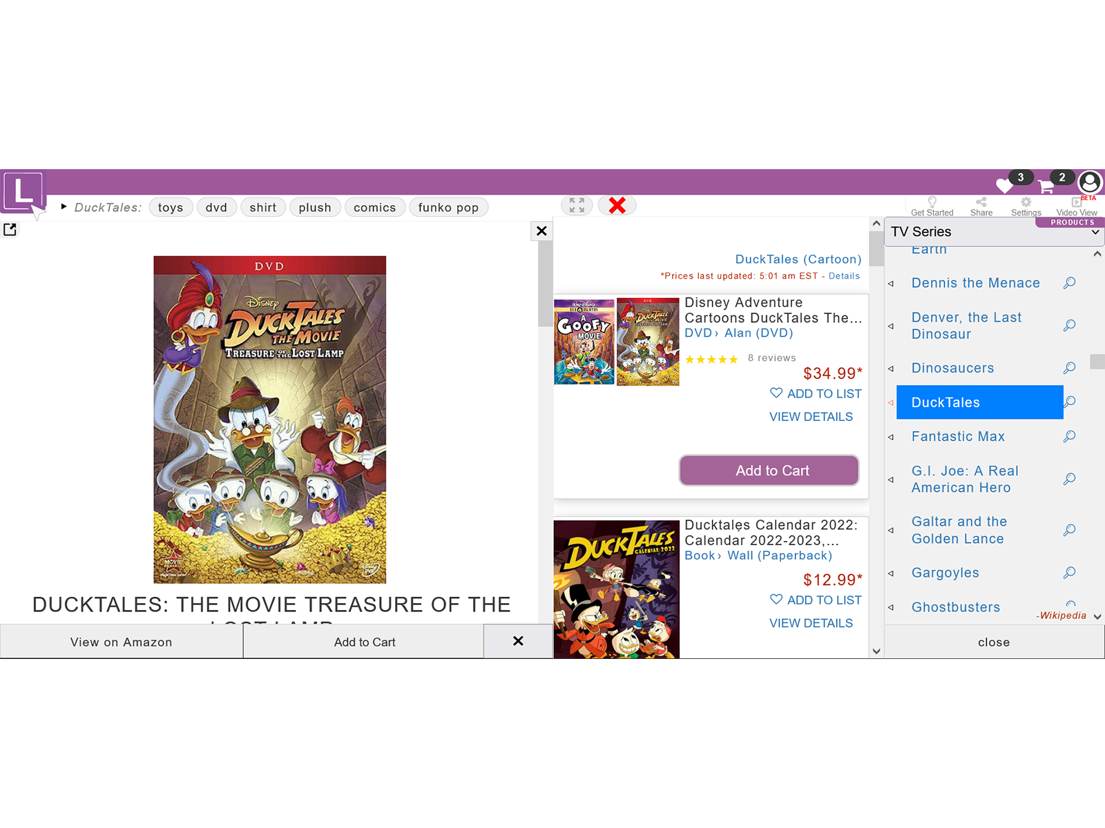 Amazon + Wikipedia layout design by Annie Link on Dribbble