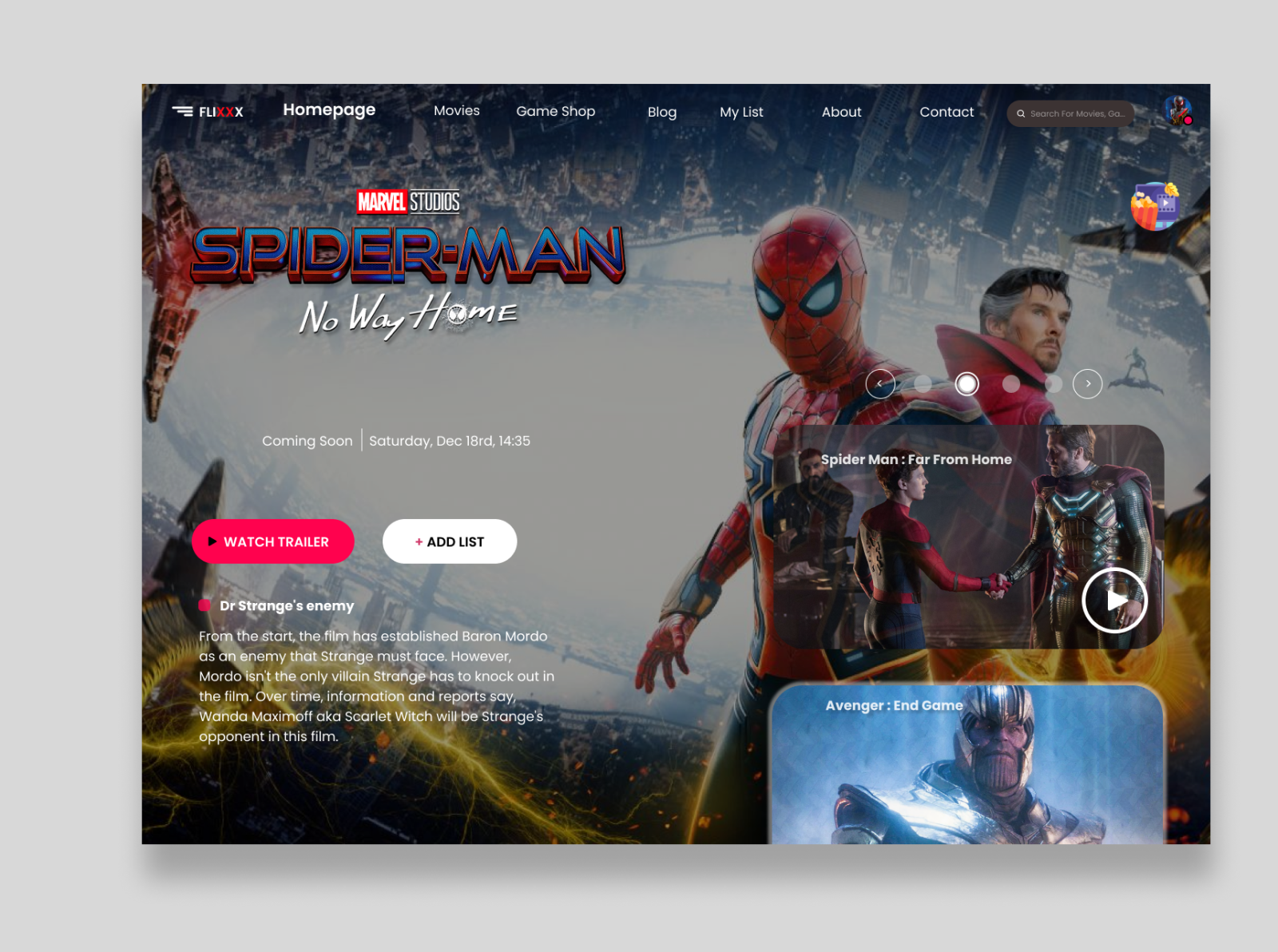 FLIXX | MARVEL by Vitodwiemilano on Dribbble
