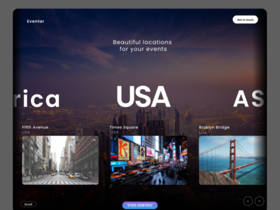 Web Design | Beautiful Locations by Vitodwiemilano on Dribbble