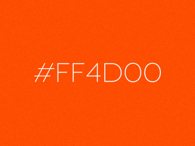 #ff4d00 for the win by Andrés Rodríguez on Dribbble