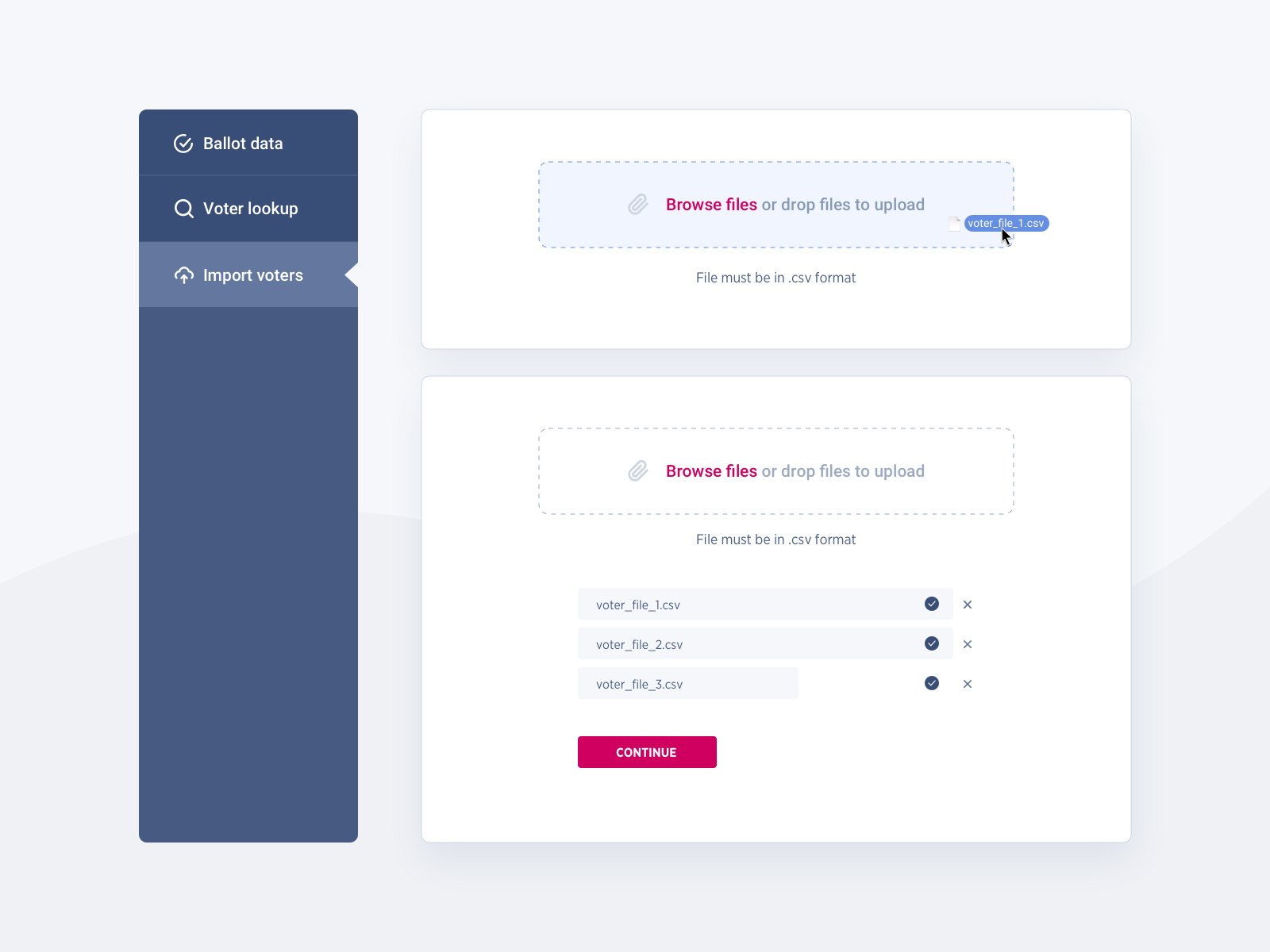 dashboard upload components by Christine Tadler on Dribbble