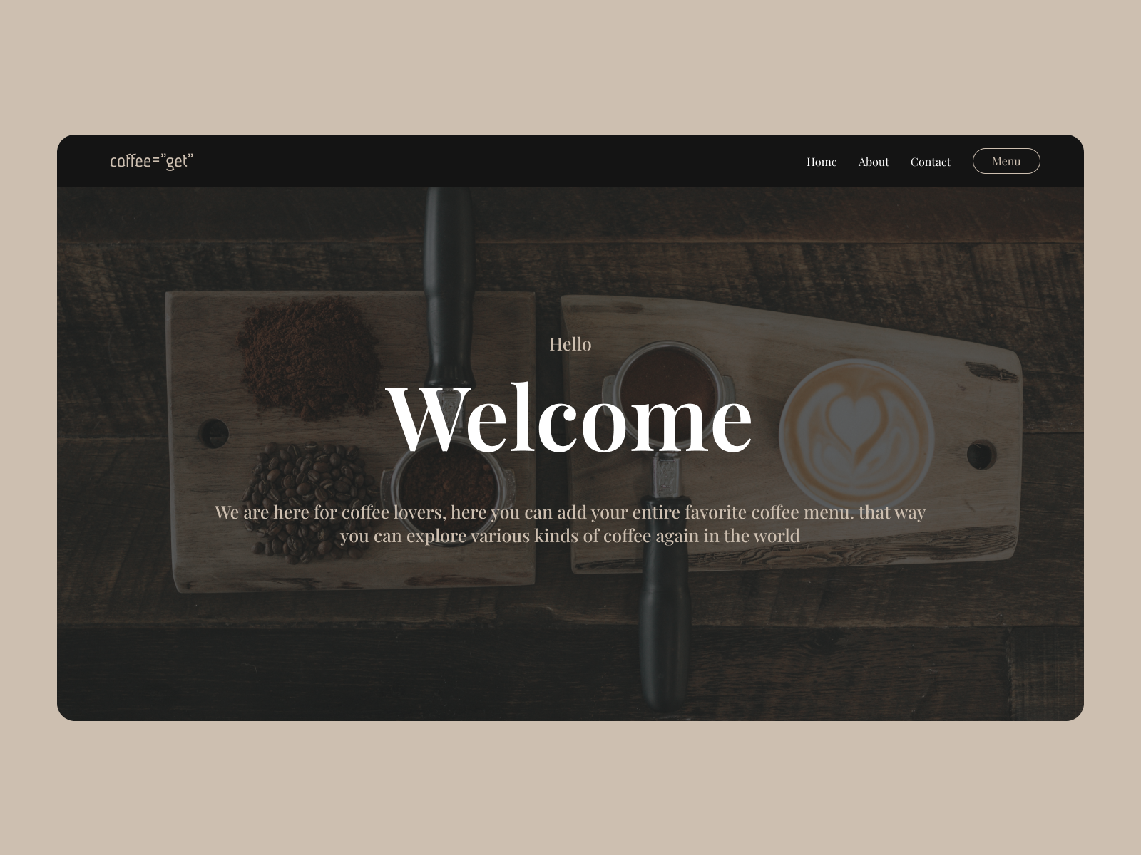coffee="get" | Coffee shop website by Salsabila.r on Dribbble