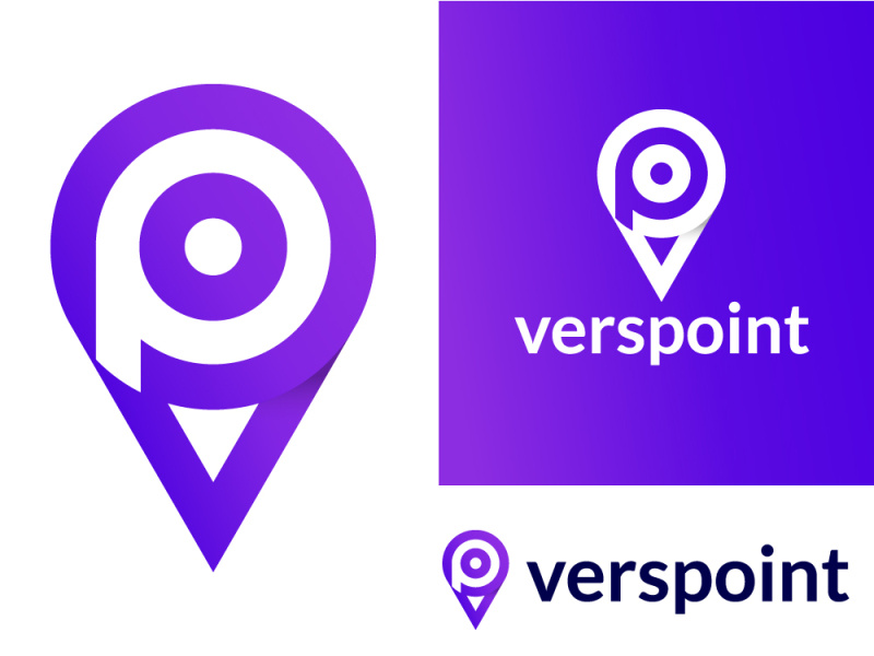 p+v point logo design by Rajib Hosen on Dribbble