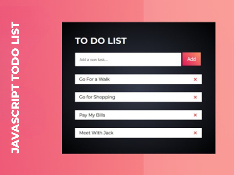 JavaScript To Do List Design by divinectorweb on Dribbble