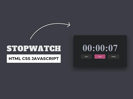Stopwatch using HTML CSS and JavaScript by divinectorweb on Dribbble