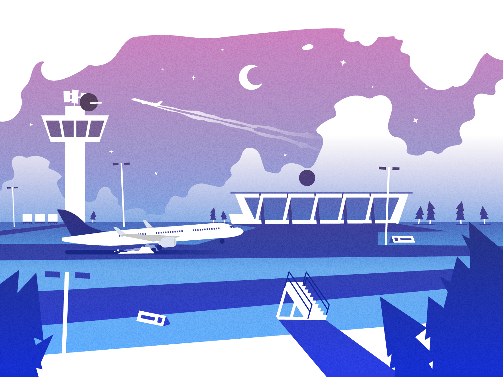 Night Flight by Mark Moore on Dribbble