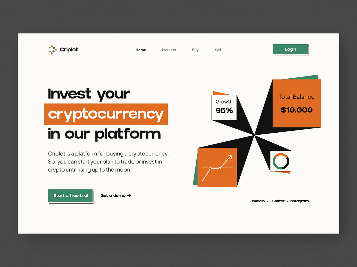 Criplet - Crypto Exchange Website by M. Aghassi Zulfikar for Plainthing ...