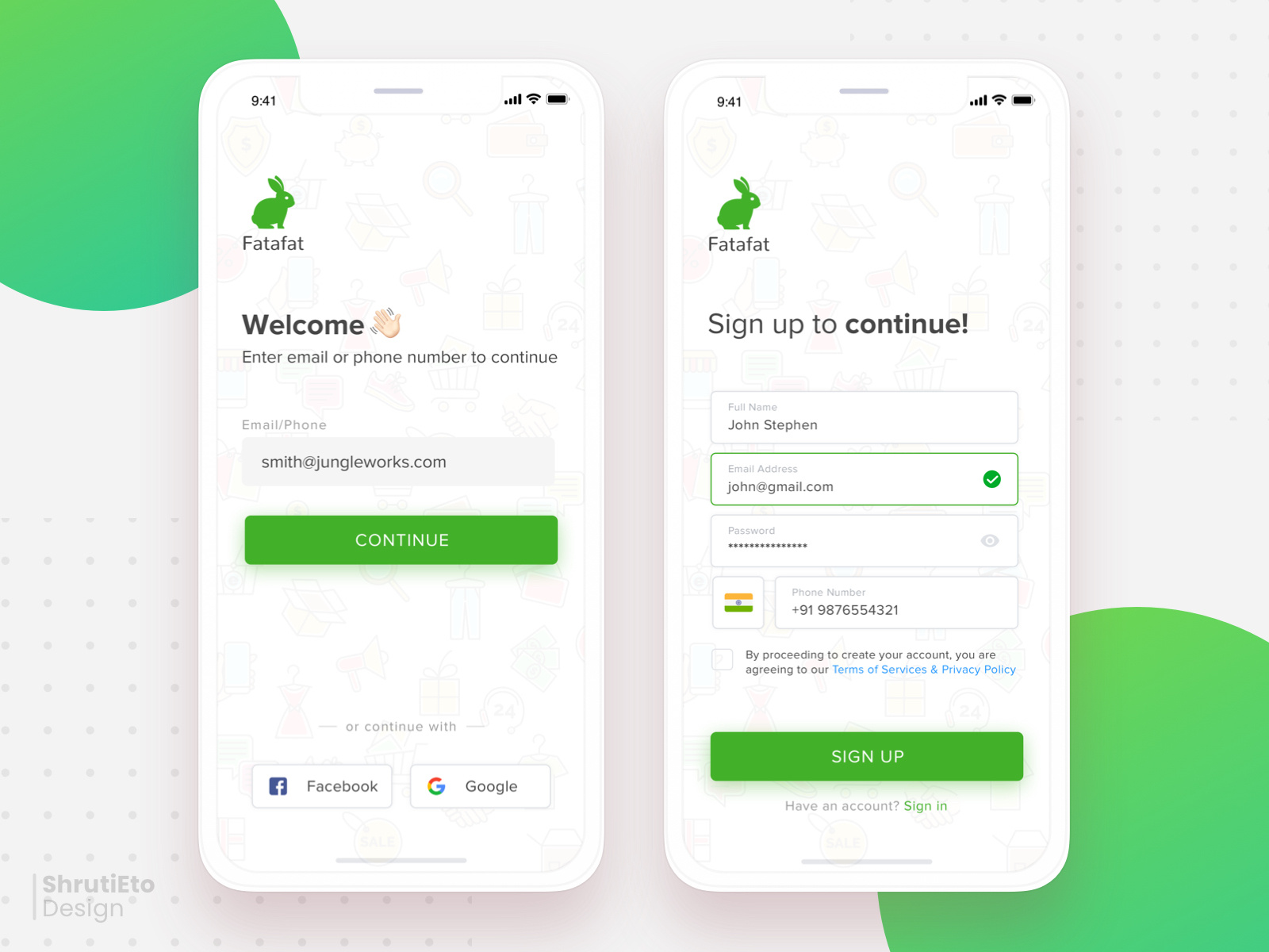 Sign up App Design by Shruti Gupta on Dribbble