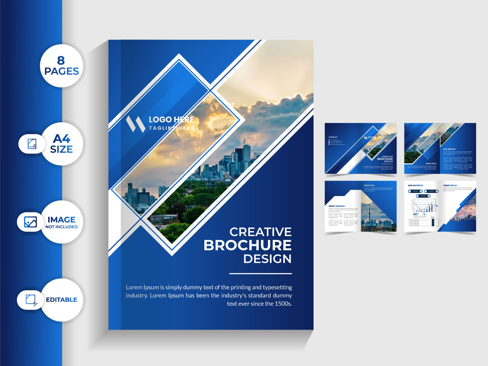 Brochure Design Layout 8 Pages Template by sahamim21 on Dribbble