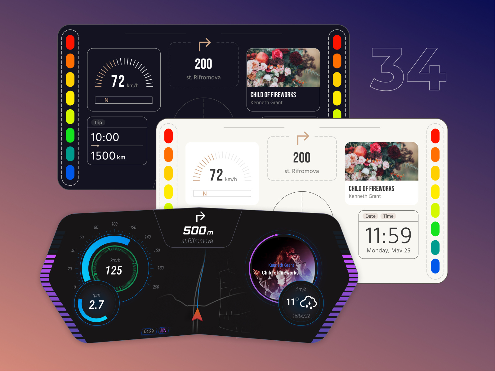 Car Interface - DailyUI 034 by As9Mas1 on Dribbble