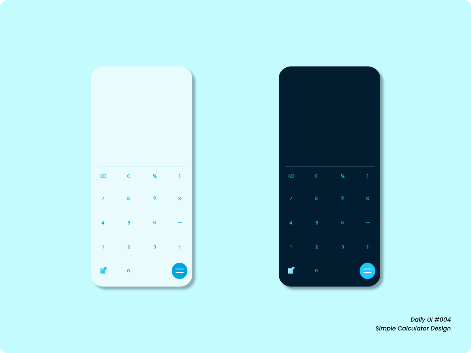 Simple Calculator UI #DailyUI #004 by Pratham Jaiswal on Dribbble