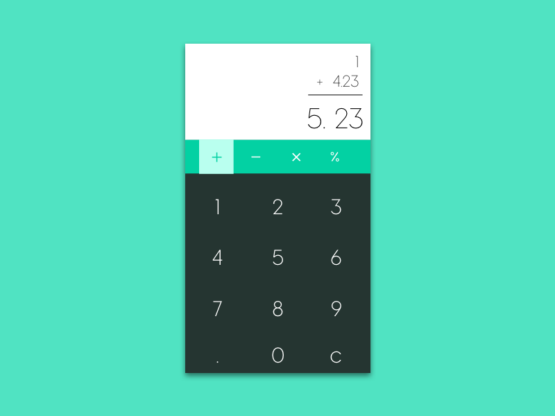 DailyUI#4 - Calculator by Andong Zhang on Dribbble