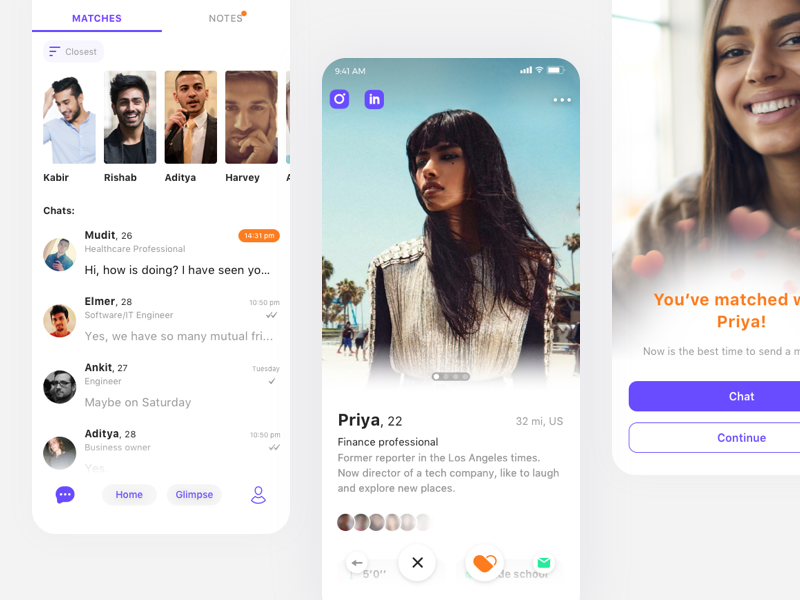 Dating app by Igor Shadko on Dribbble