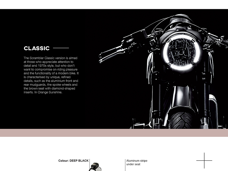 Ducati Scrambler Landing Page by Stan Rapp on Dribbble