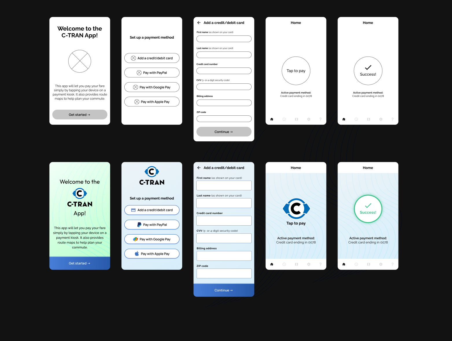 Design Challenge - Mass Transit Digital Card by Ted Kessler on Dribbble