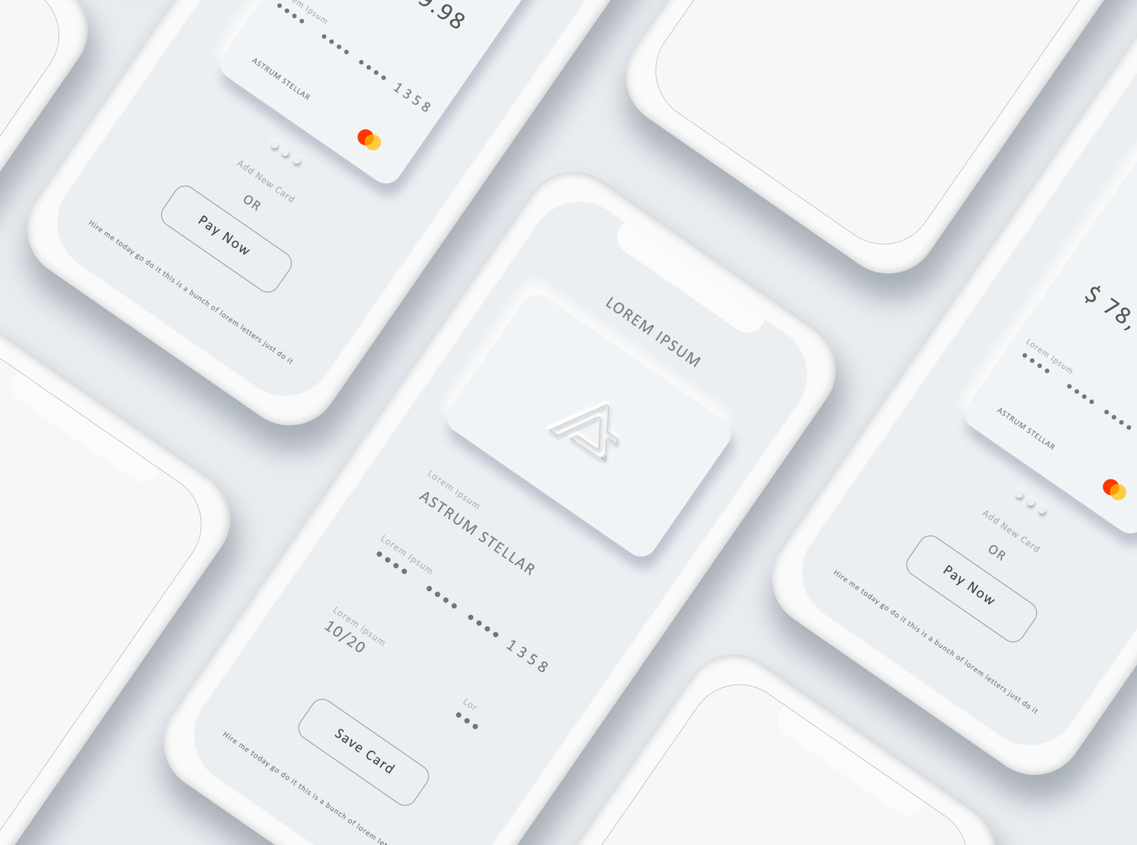 Neumorphic Phone Credit Card System UI/UX by deodagee on Dribbble