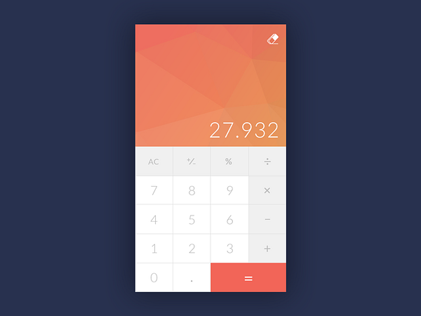 Daily UI / #004 Calculator by Matteo Mapelli on Dribbble