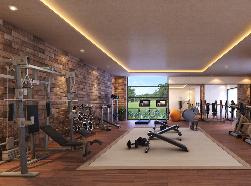 3D Interior Rendering of Gym / Fitness Center by BlueRibbon 3D ...