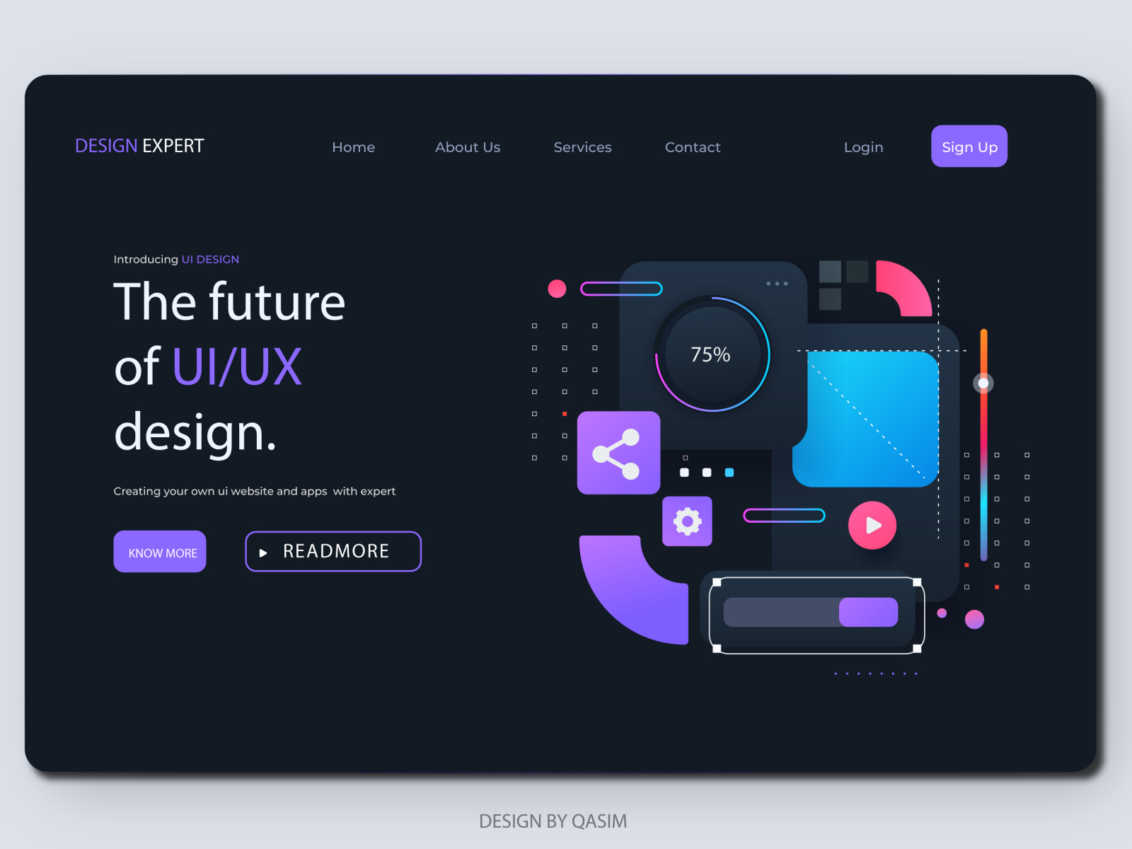 Website design , Landing page design Ui design by Qasim on Dribbble