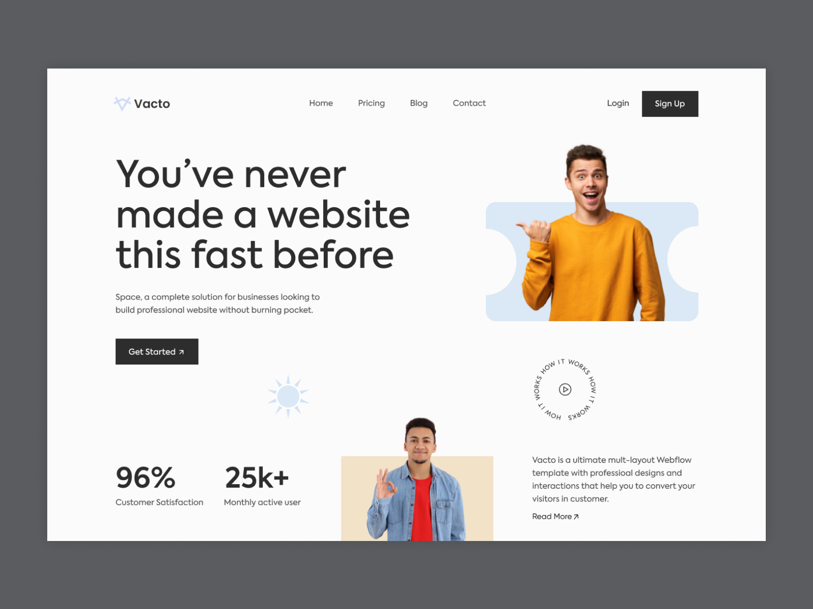 Vecto - SaaS Web Header by Md. Ashraf Miah on Dribbble