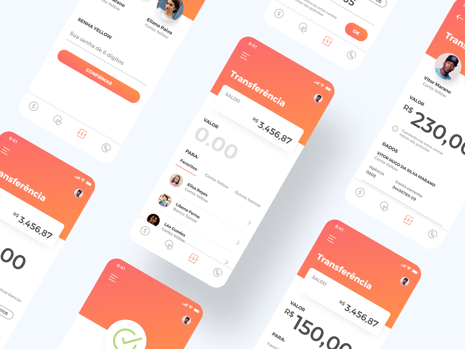 Transfer money concept by Vitor Hugo Marano on Dribbble