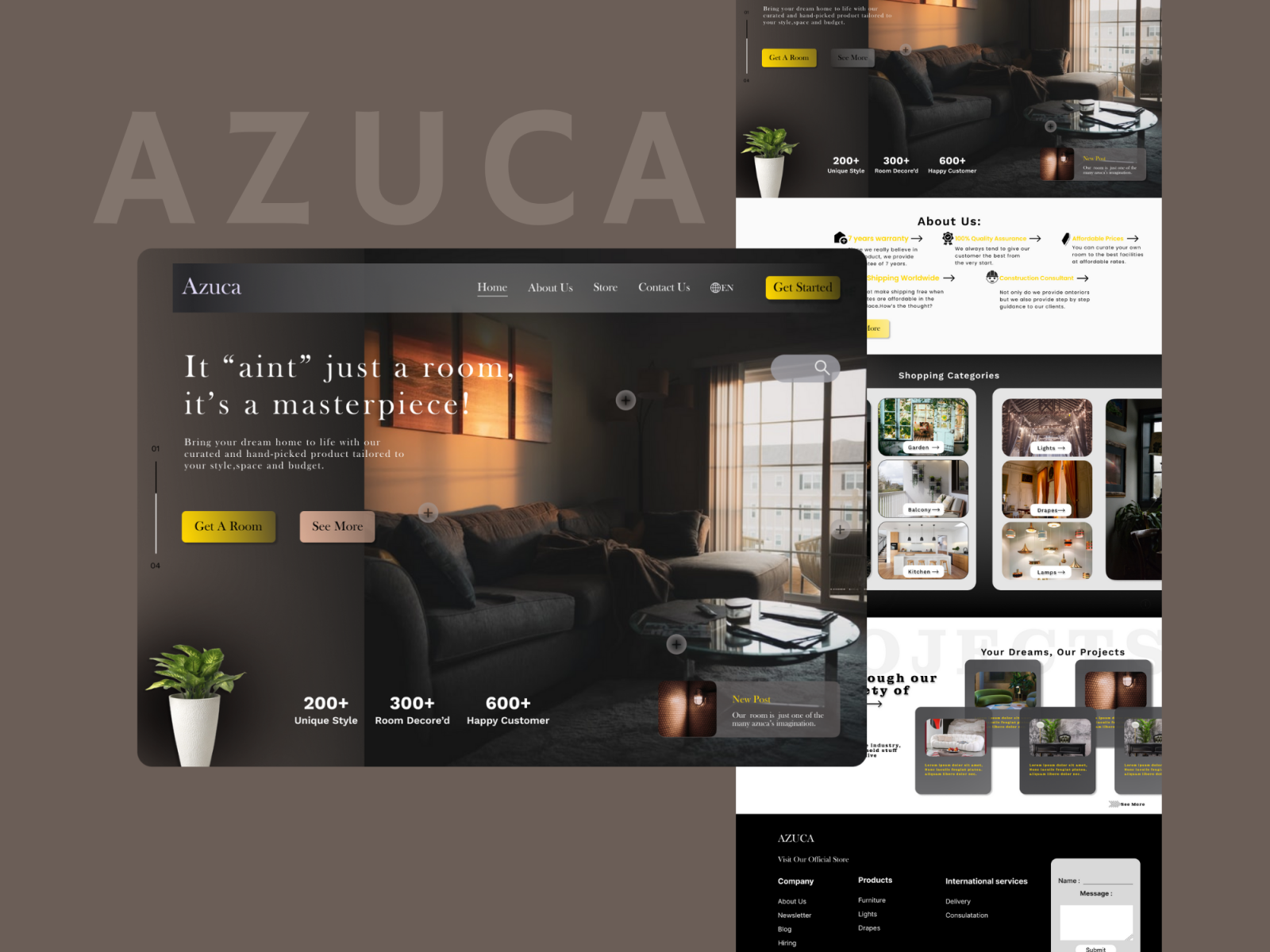 AZUCA-Interior Design Website Concept by Aruj Singh on Dribbble