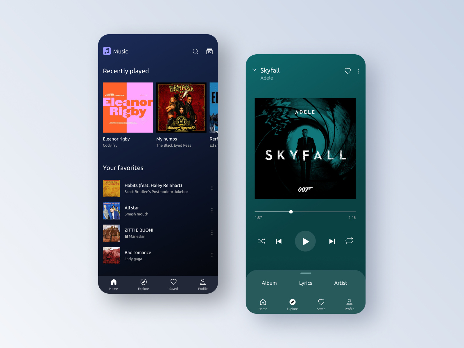 Music App - UI Design by Christine Barilo on Dribbble