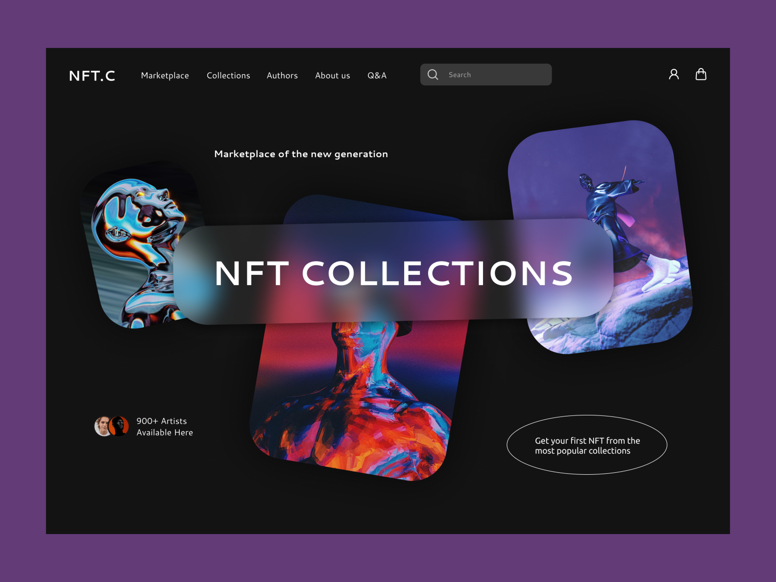 NFT website design concept by Christine Barilo on Dribbble