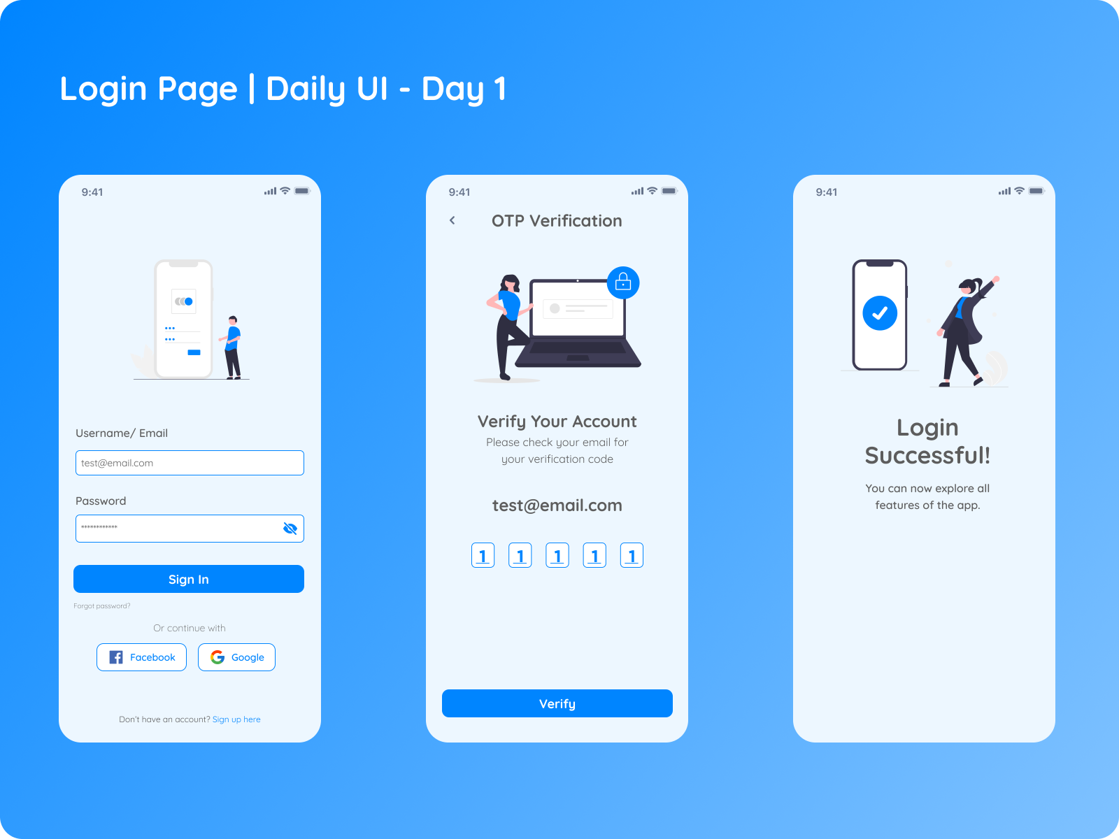 Login Page | Daily UI - Day 1 by Dimas Rizqi on Dribbble