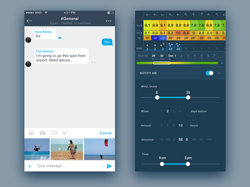 Windy App. Dialogs & Notification by Farid Rafikov on Dribbble