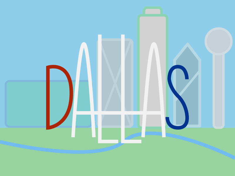 Simple Dallas Skyline by Alexandra Sizemore on Dribbble