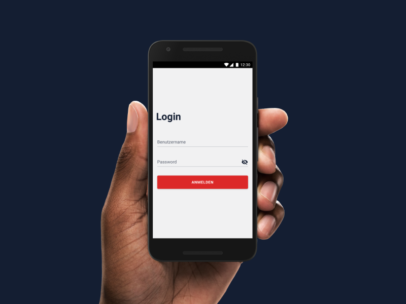 Android Login by Jan Früchtl for digital logistics on Dribbble