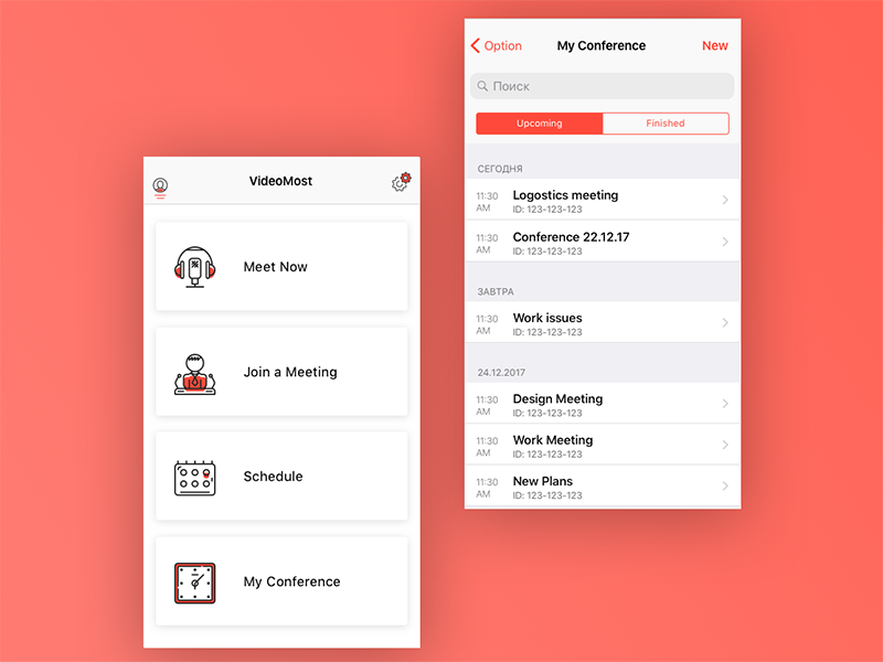App for Group Video Conference by Anna Klenina on Dribbble