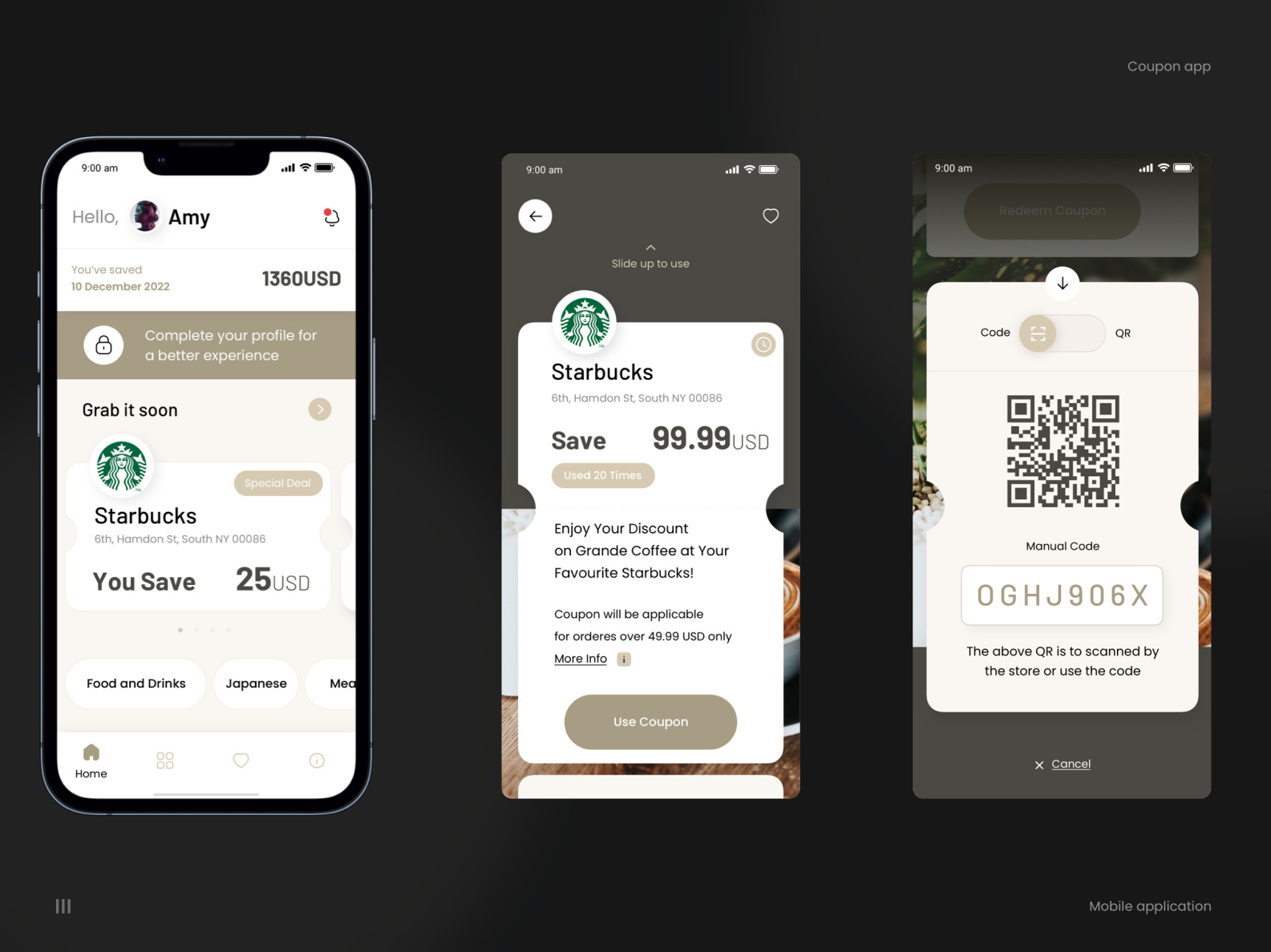 Coupon app by Inthikhab on Dribbble