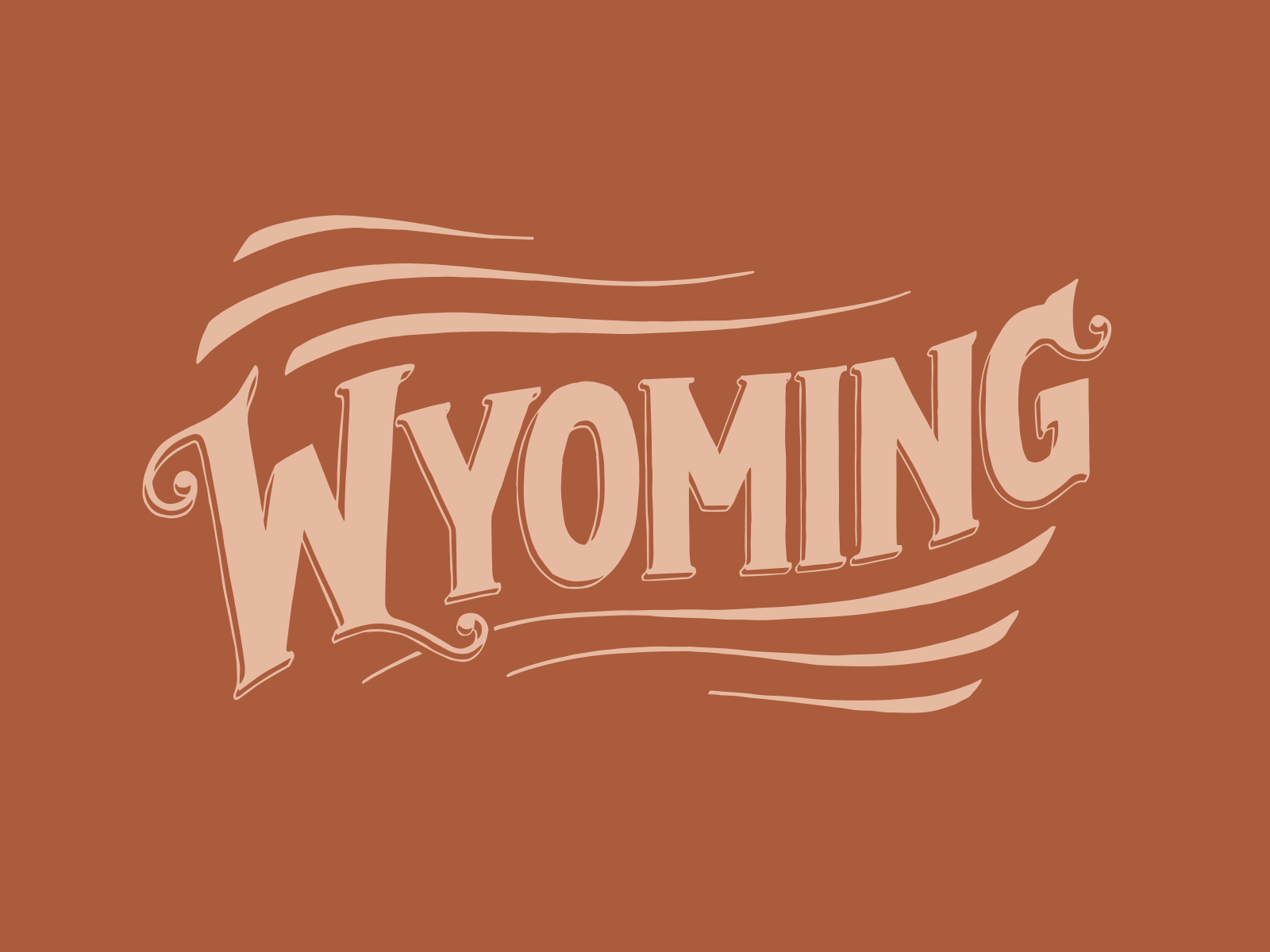 Wyoming Hand Lettering by Bre McCallum on Dribbble