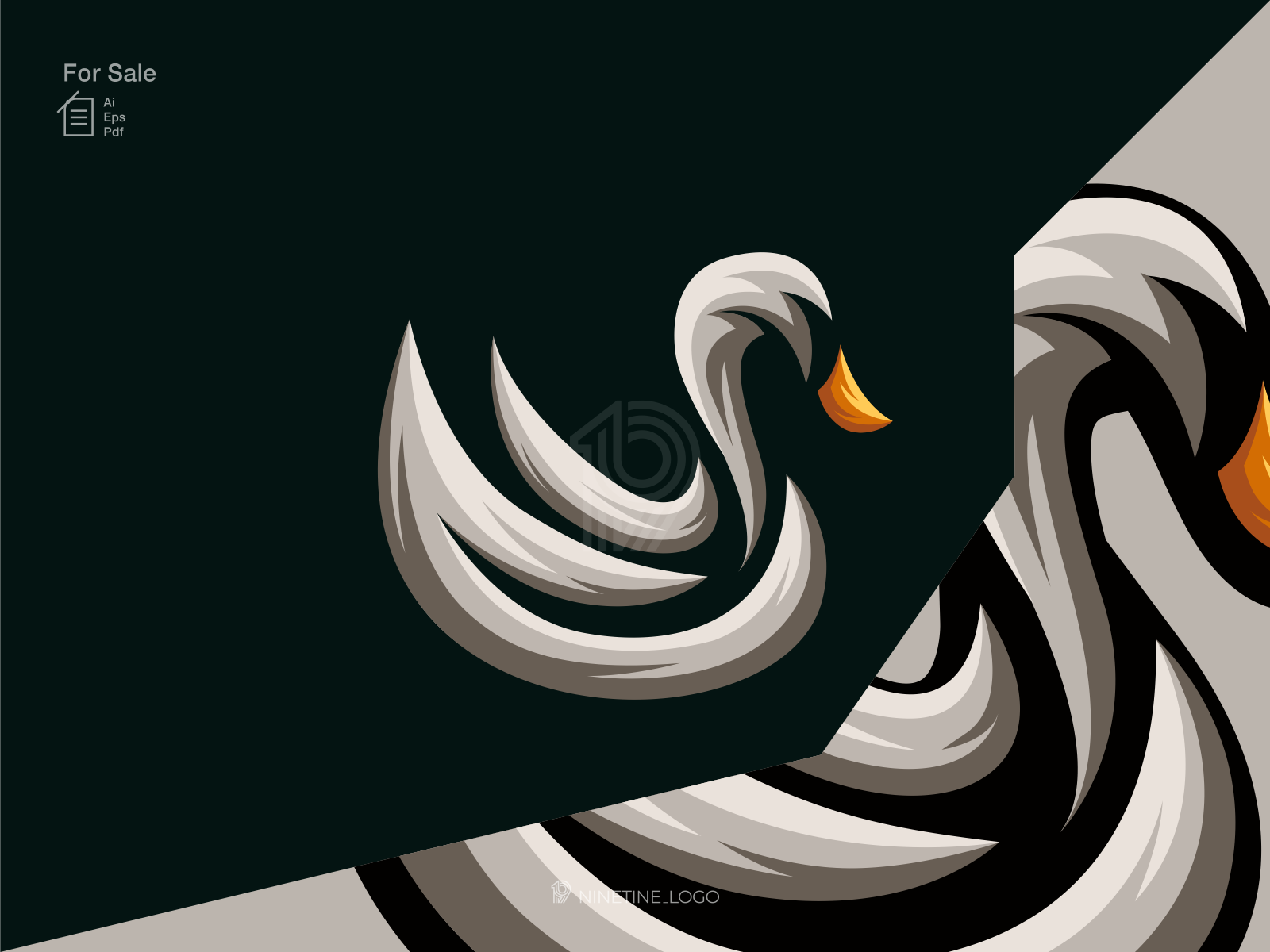 Swan logo by ninetine_logo on Dribbble