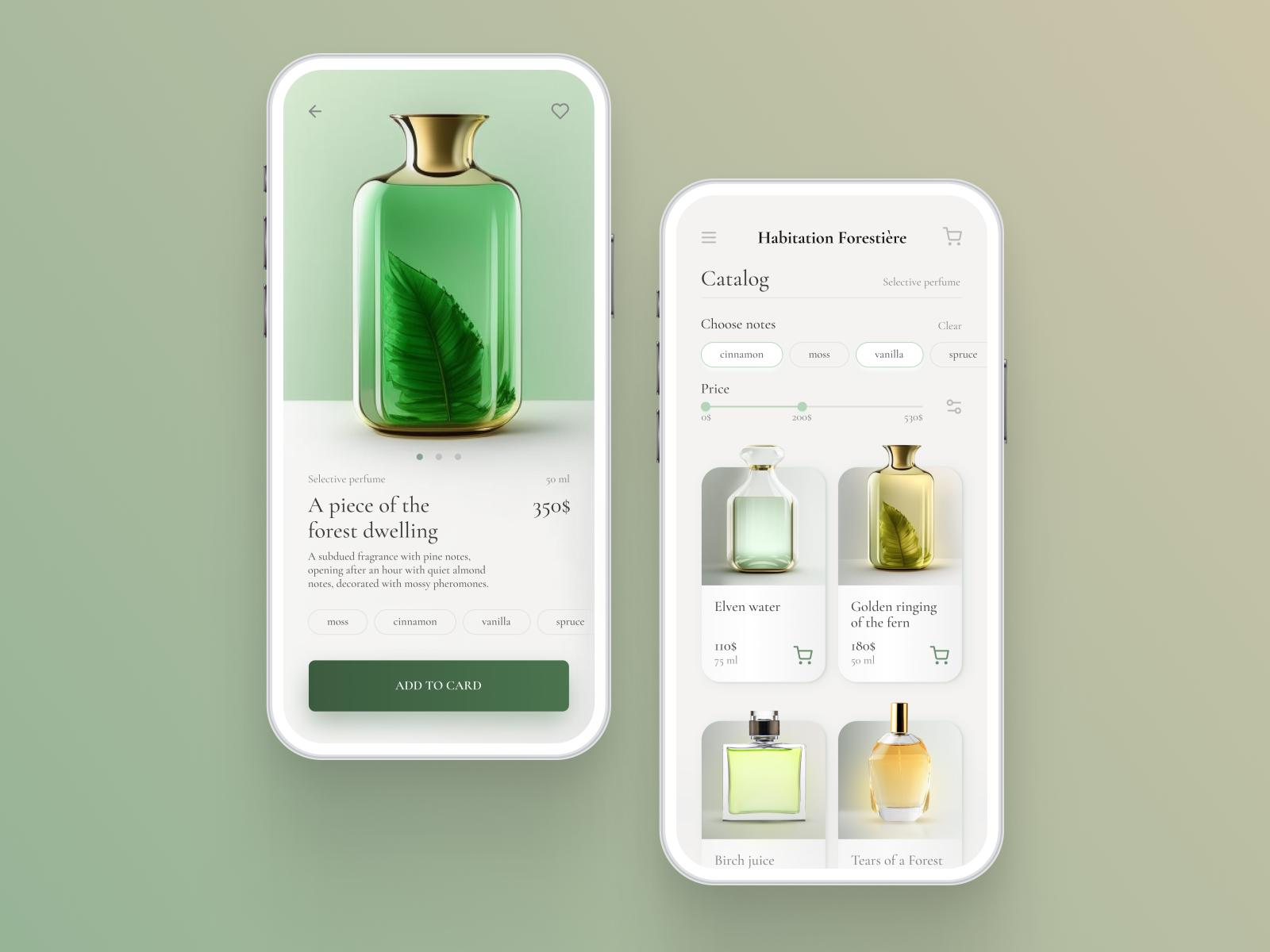 Concept design of a mobile app for selective perfumes by Anastasia ...