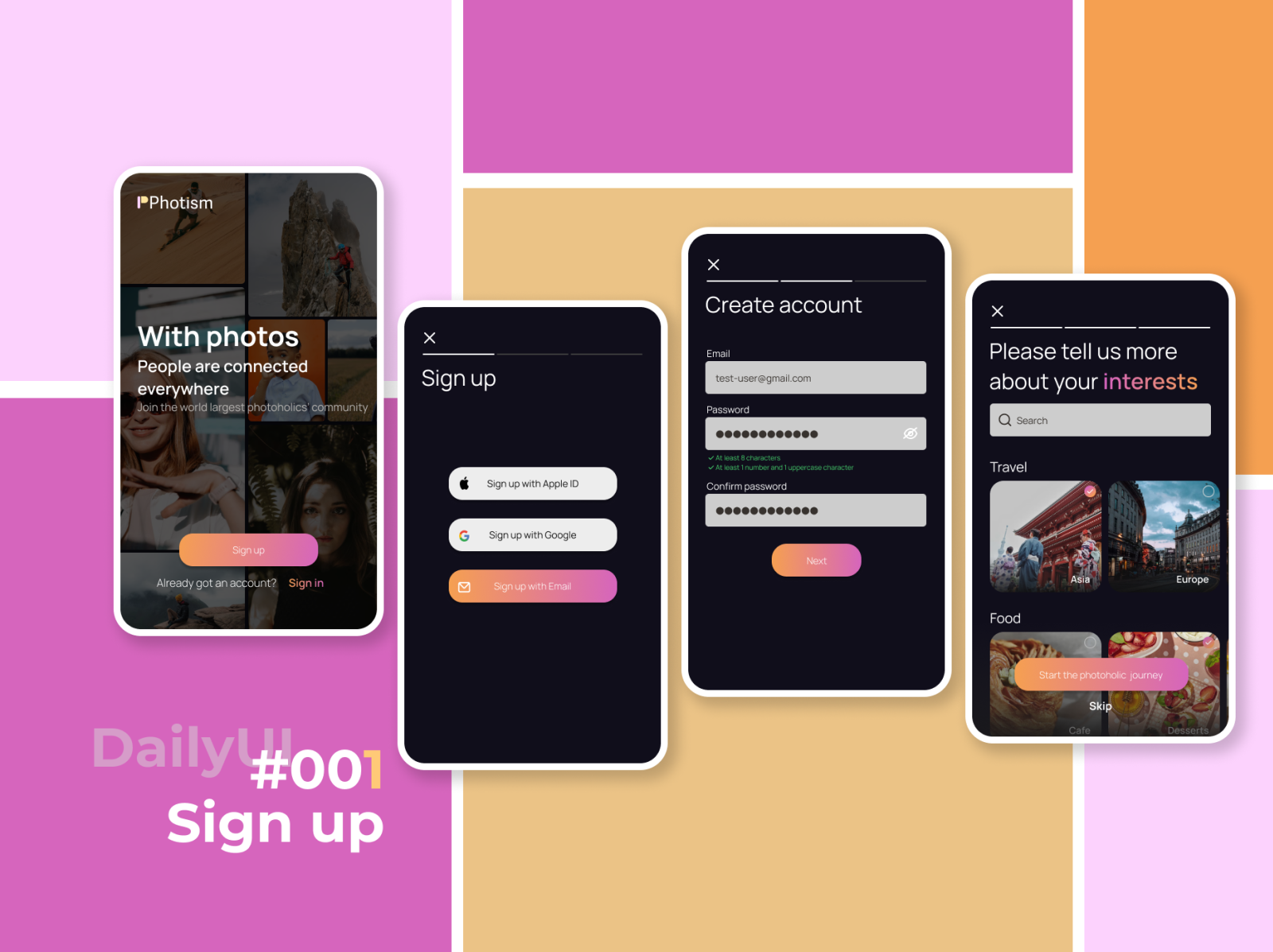 DailyUI #001 - Sign up by Brian Fung on Dribbble