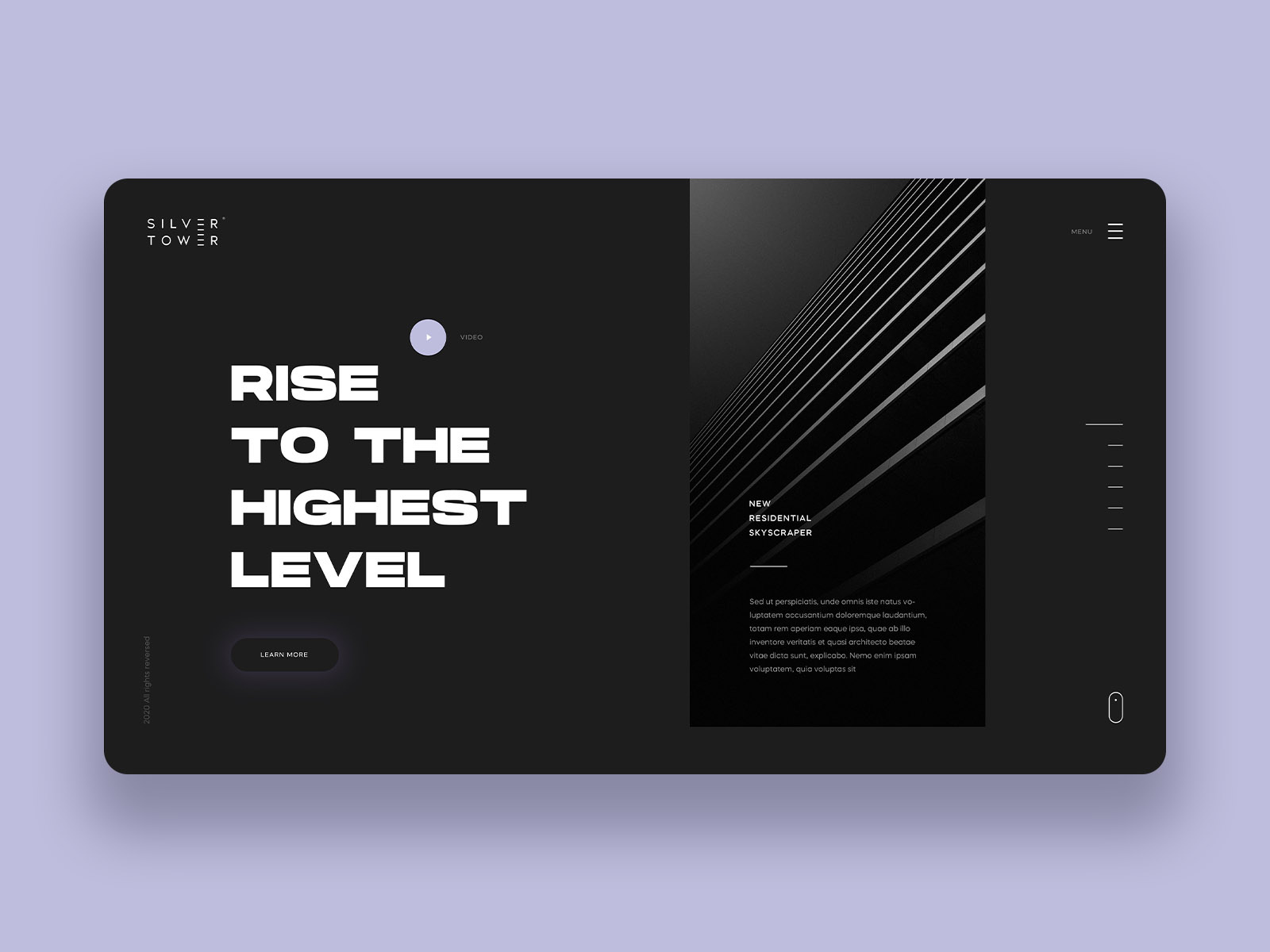 Silver tower web by Ilya on Dribbble