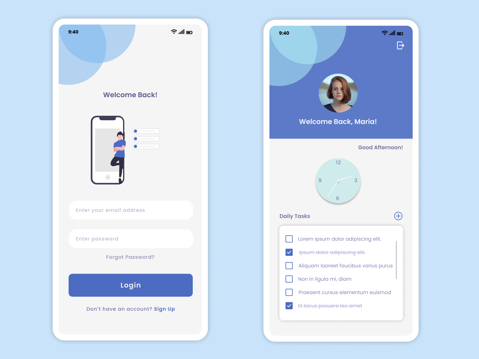 Part 2: Login UI by Priyank Hajela on Dribbble
