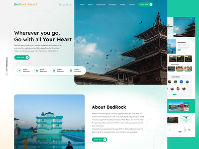 Resort Website Template by Naveen Machat on Dribbble
