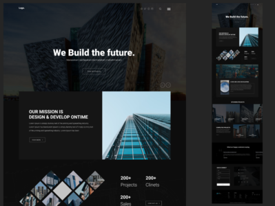 Builders Website Template by Naveen Machat on Dribbble