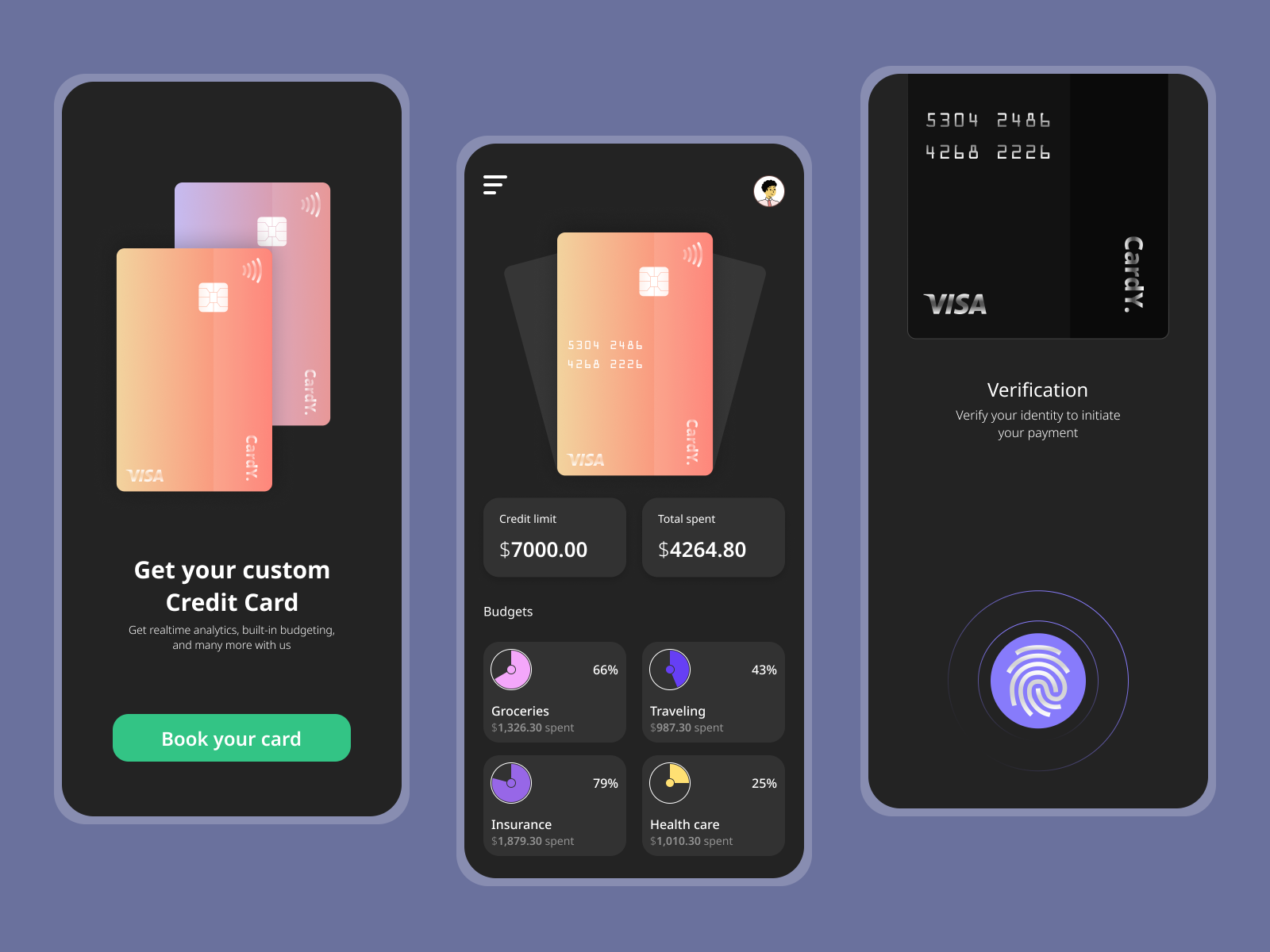 Credit Card App Concept by Gowtham Sidharth for HQ on Dribbble