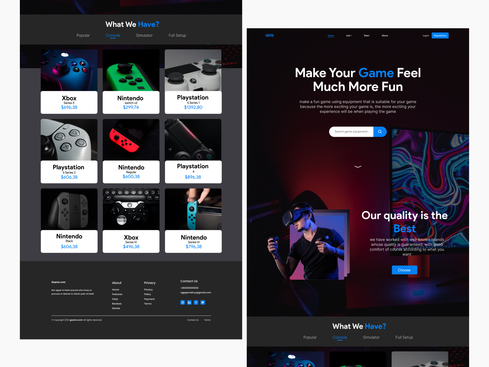UI Web "Game" by Axel zakhwan on Dribbble