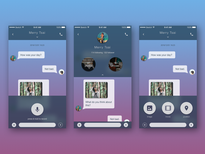 Direct Messaging by Randy Lin on Dribbble