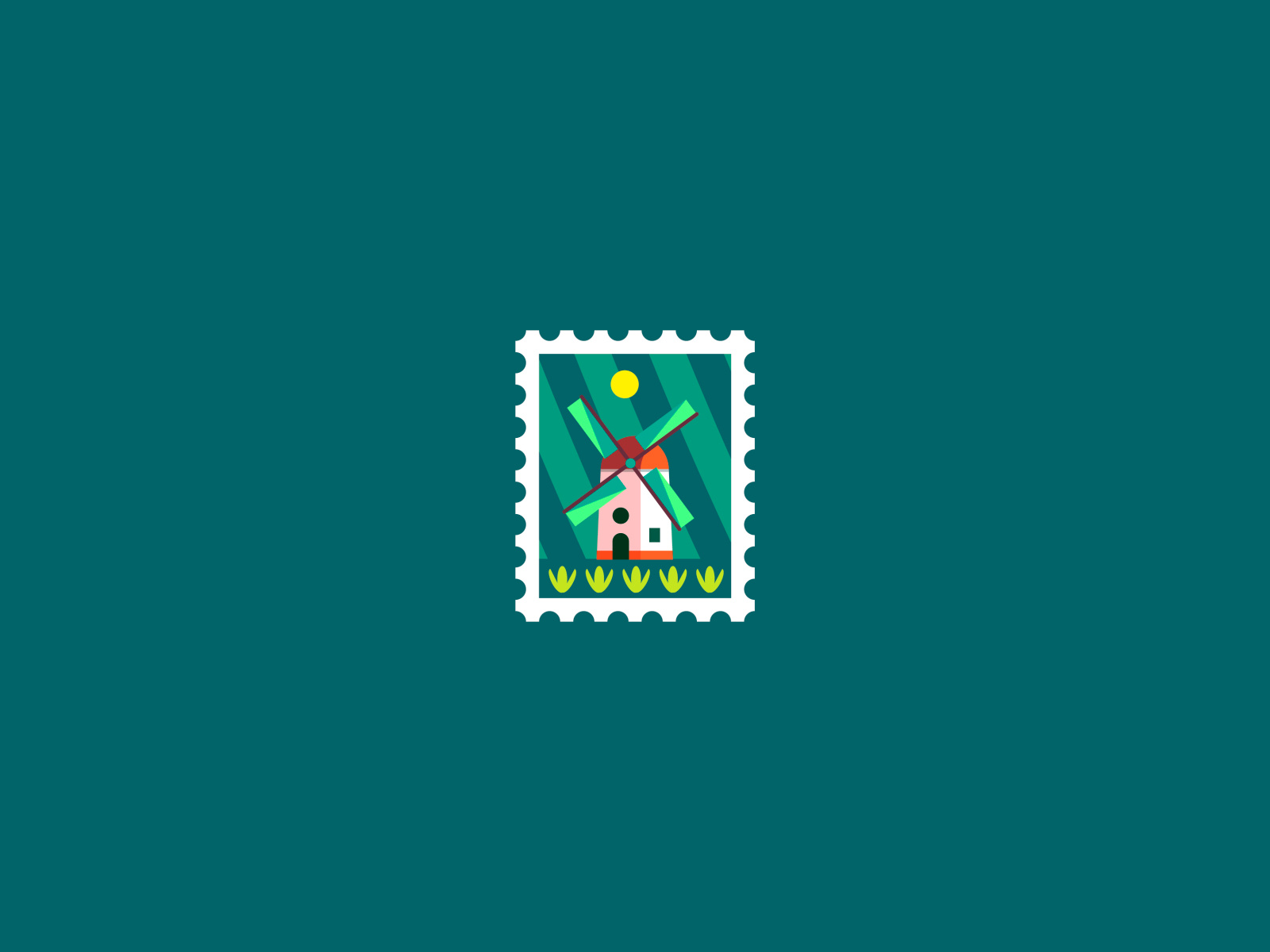 WindMill Stamp by Andres Gonzalez on Dribbble