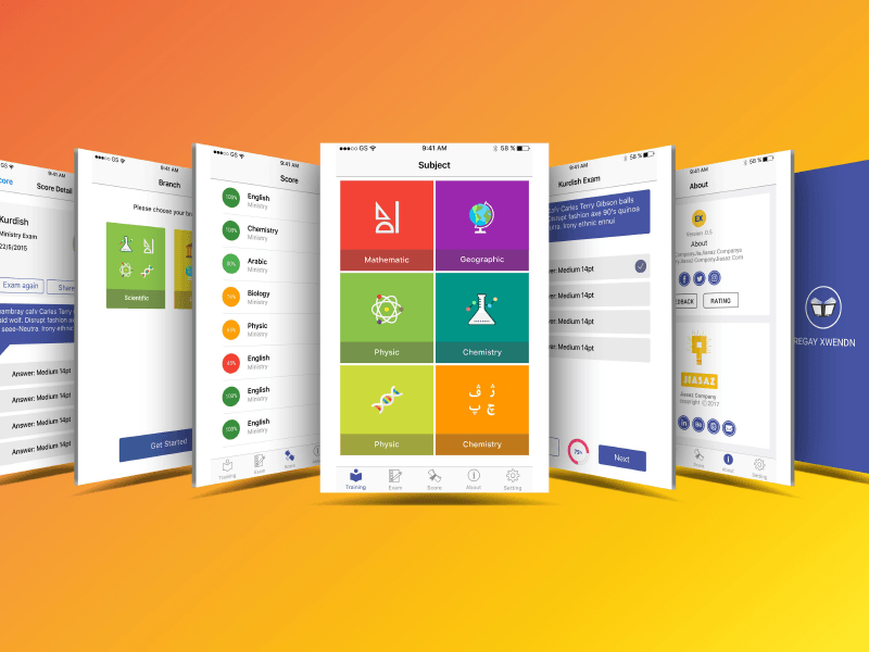 Exam app by Muhammed Sherwan on Dribbble